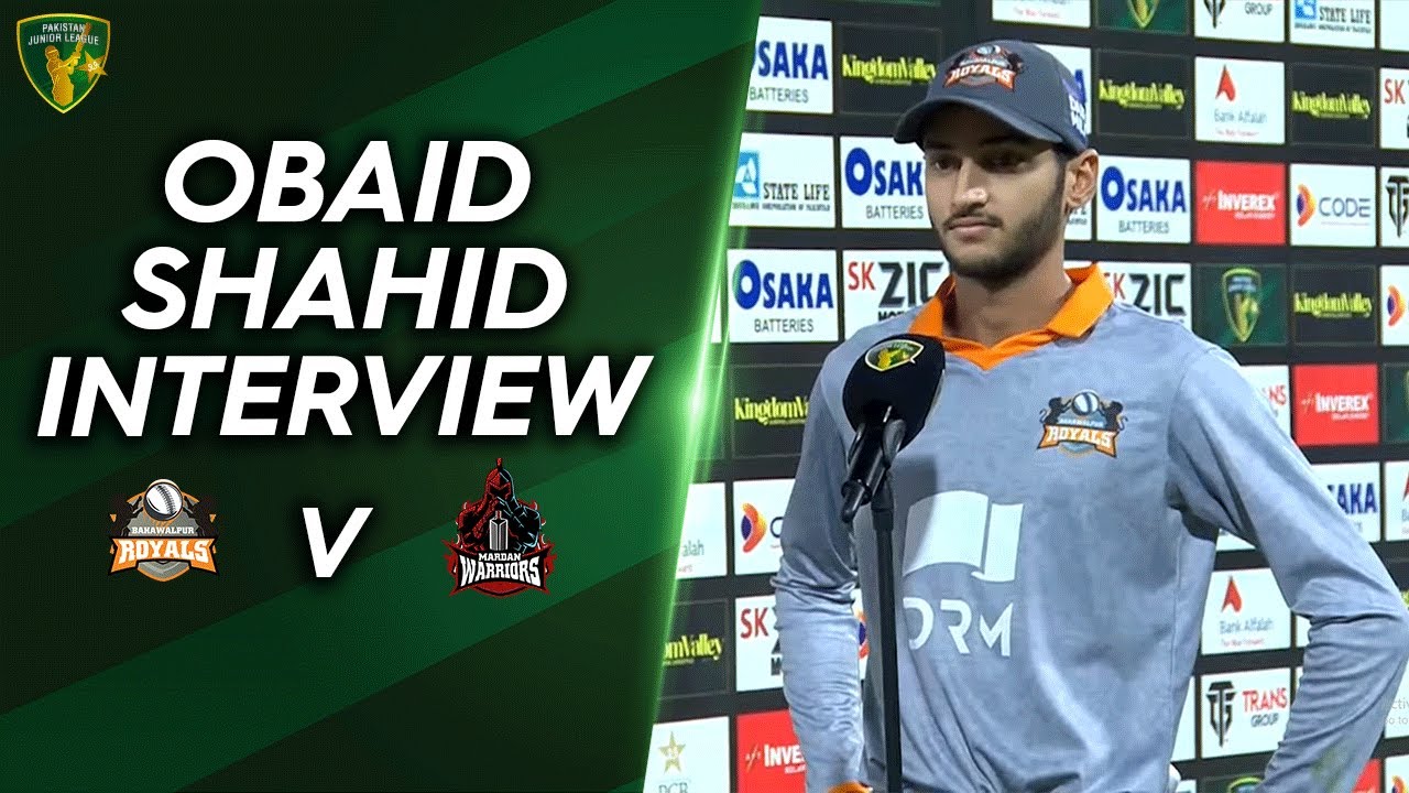 Obaid Shahid Interview | Bahawalpur Royals vs Mardan Warriors | Match ...