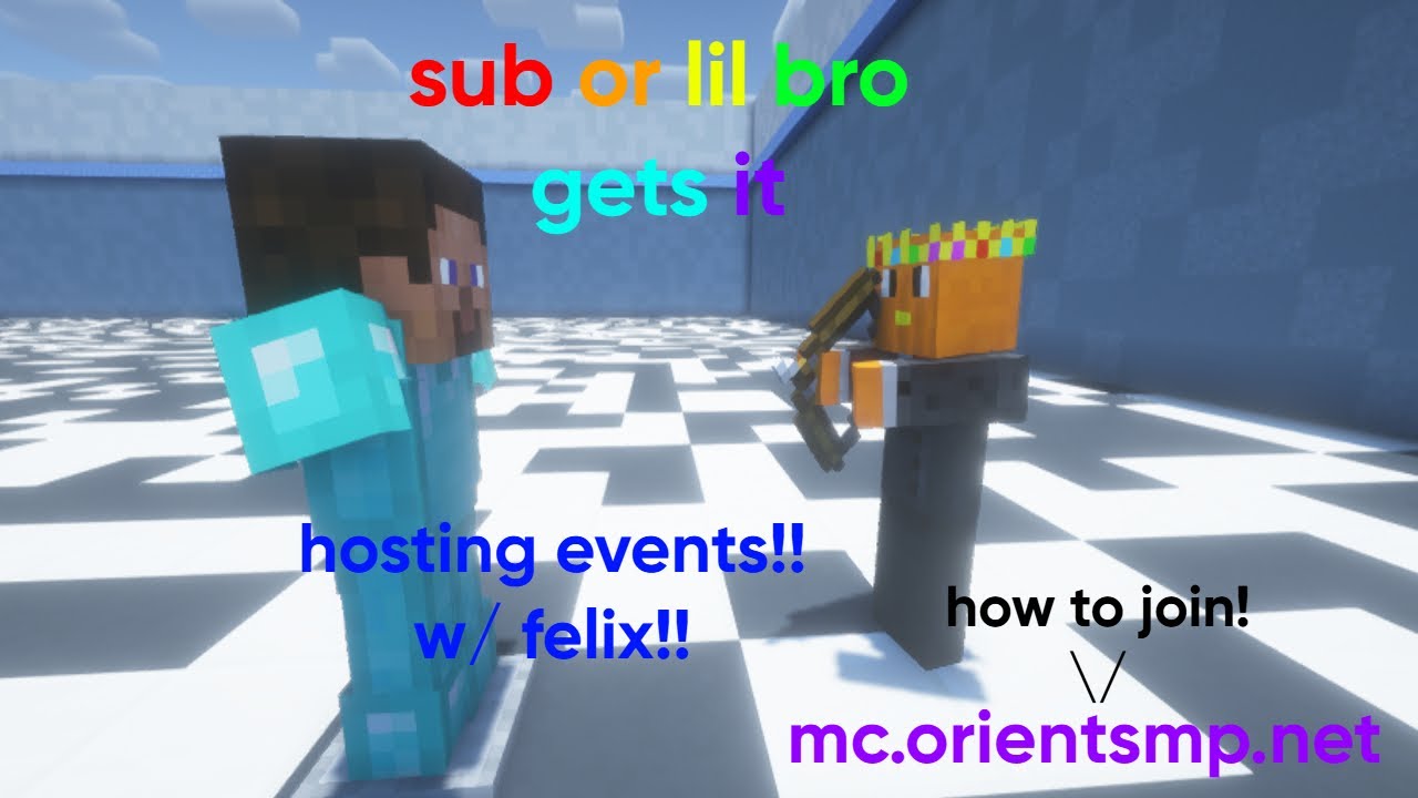 Hosting Events with Felix The gamer!!! ip: mc.orientsmp.net - YouTube