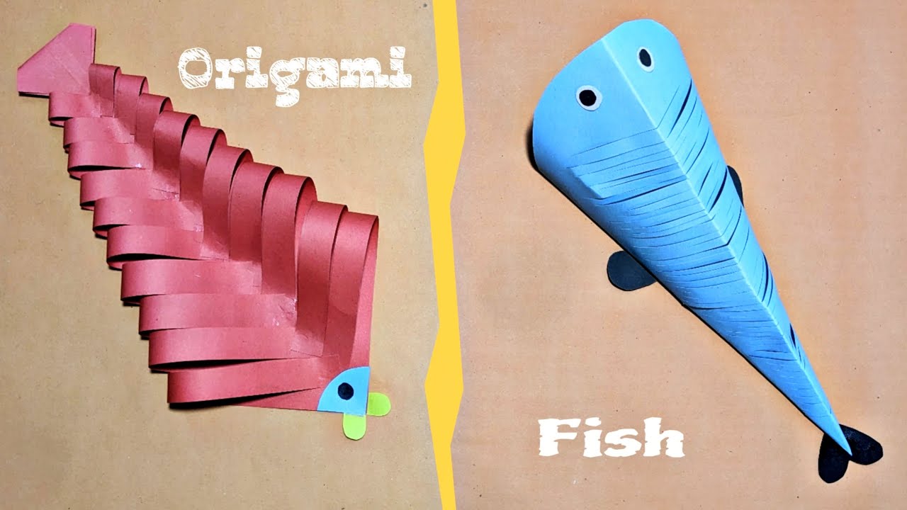 How To Make Origami Paper Fish | Paper Fish Making Tutorial | DIY Paper ...