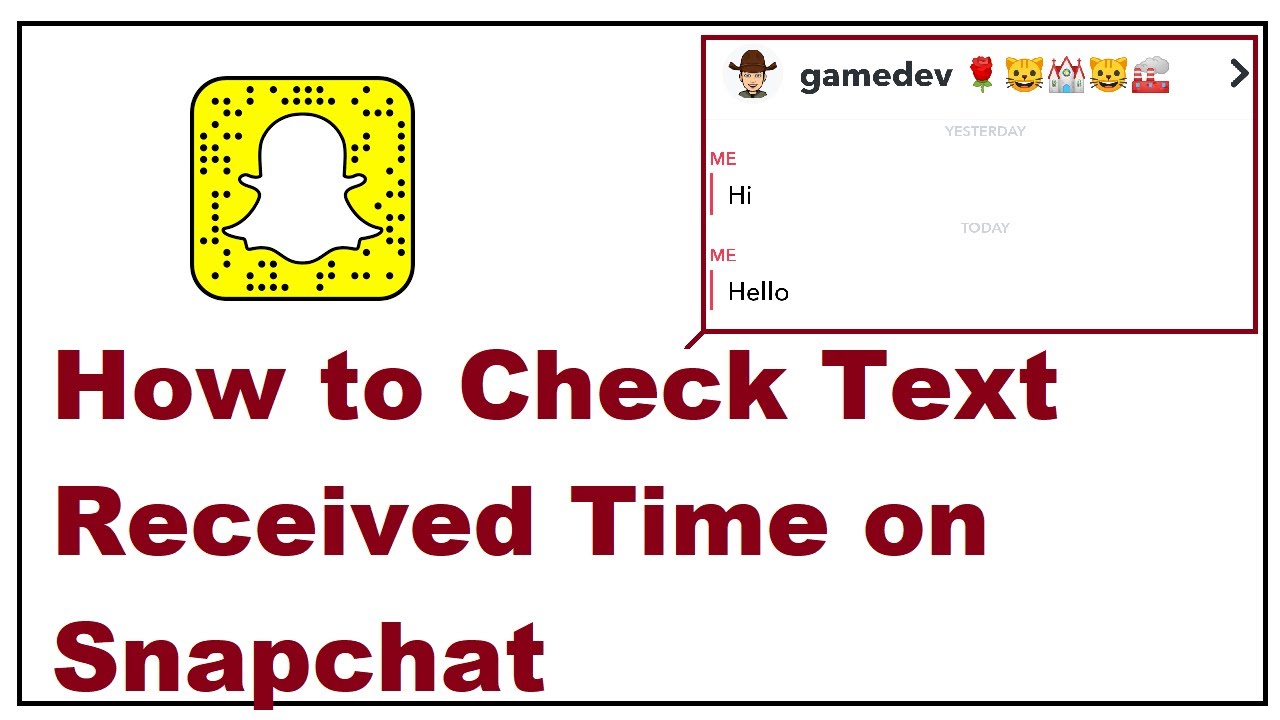 Check Text Received Time on Snapchat - YouTube