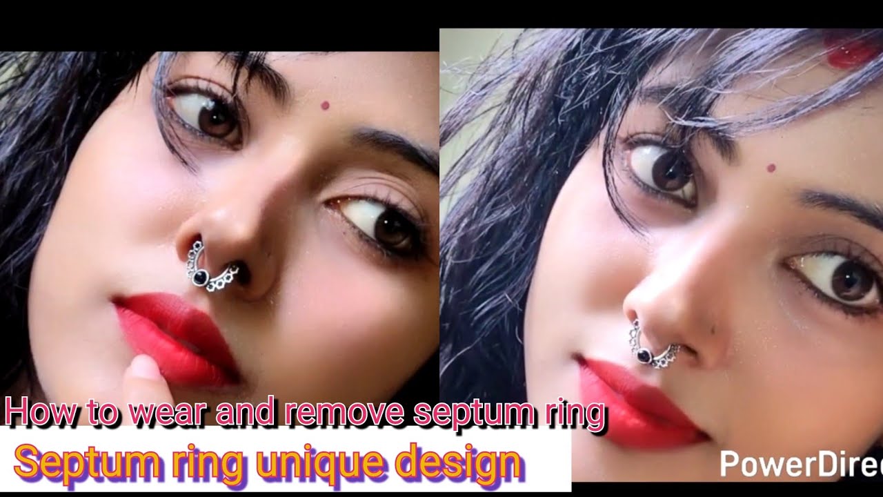 How to wear and remove Septum ring/septum ring design/unique septum ...