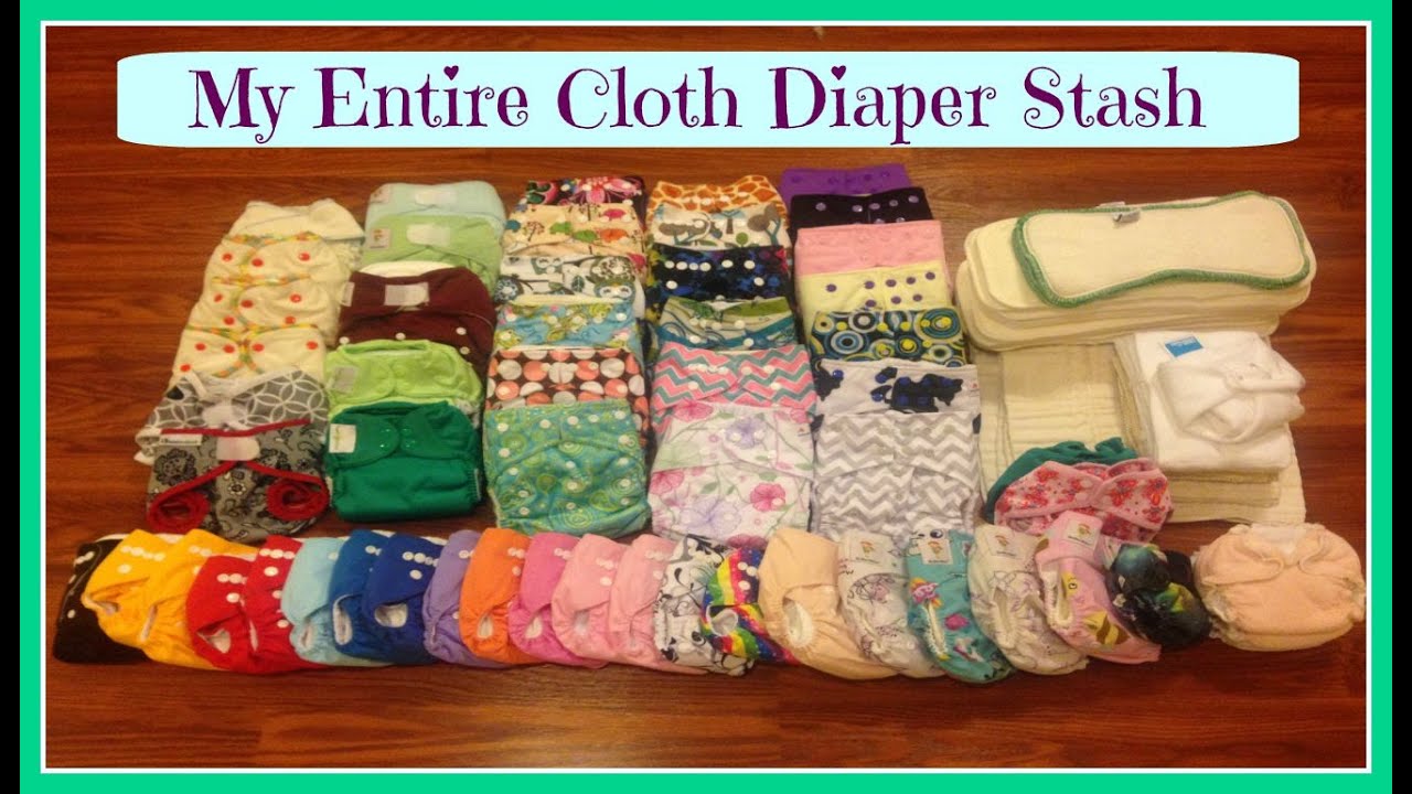 Cloth diaper stash Video!! - YouTube