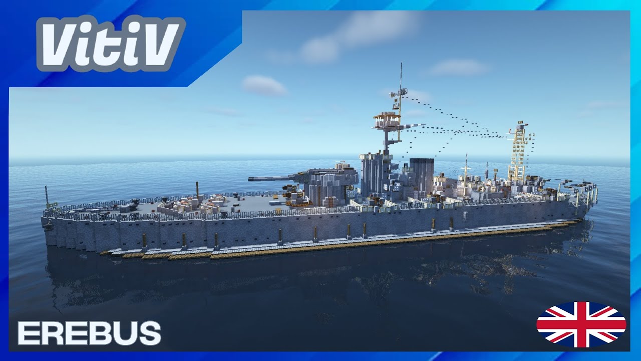 HMS Erebus (I02) - Erebus-class Monitor - Minecraft - YouTube
