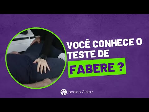 Dica: Teste de Fabere verifica se há disfunção sacro-ilíaca ou ...