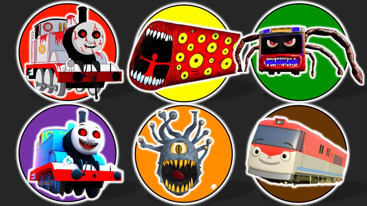 KUMPULAN MONSTER!! Timothy Train, Train Eater, Bus Eater, Thomas Exe ...