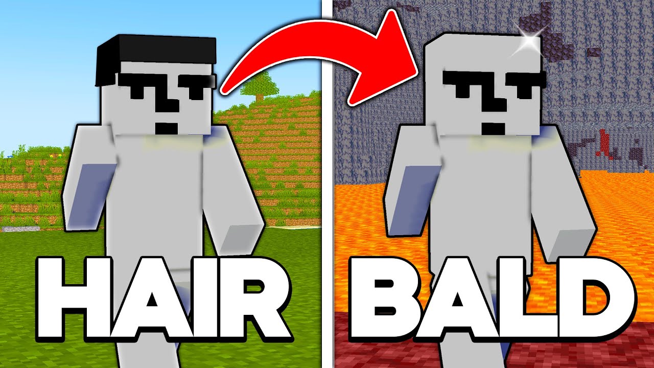 Minecraft Manhunt But i'm BALD - YouTube