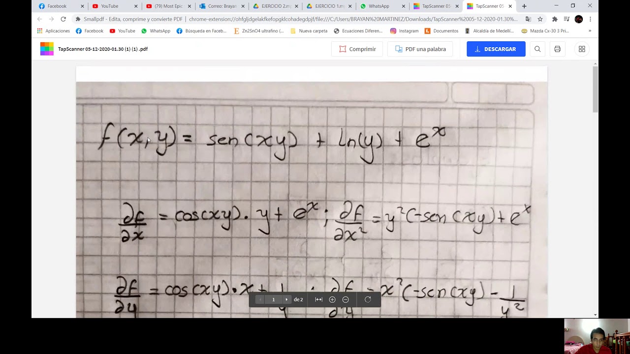 ejemplos regla de la cadena para varias variables - YouTube