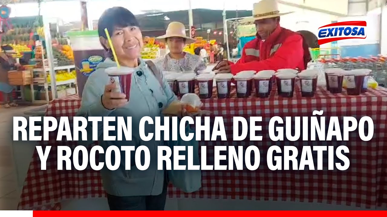 🔴🔵Arequipa: Comerciantes de feria La Marina reparten chicha de guiñapo ...
