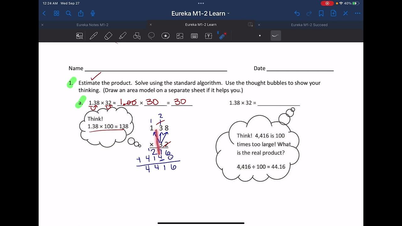 Module 2 Lesson 15 - 5th Grade Eureka Math Texas - YouTube