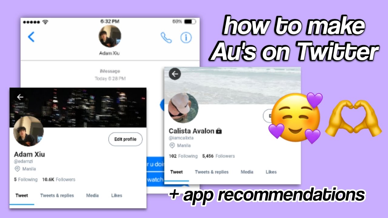 how to make AU on Twitter/Tiktok + app recommendations - YouTube