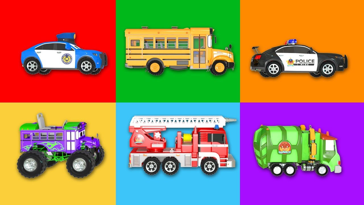 #appMink Police Car catch Evil Bus | Fire Rescue | Easter Egg Hunting ...