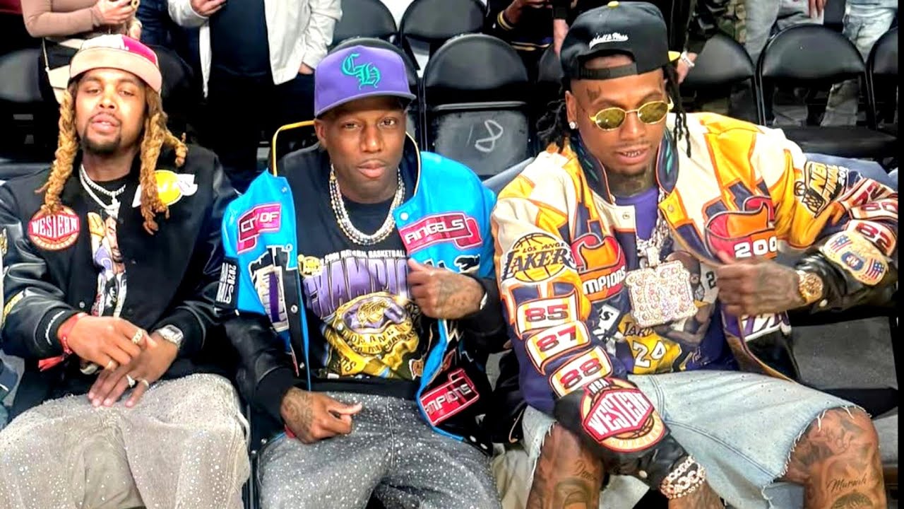 Moneybagg Yo & Loaf Boyz At LA Lakers Game and Nipsey Hussle Marathon ...