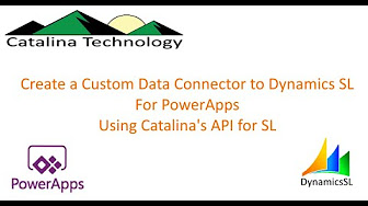 Catalina API for Dynamics SL - YouTube