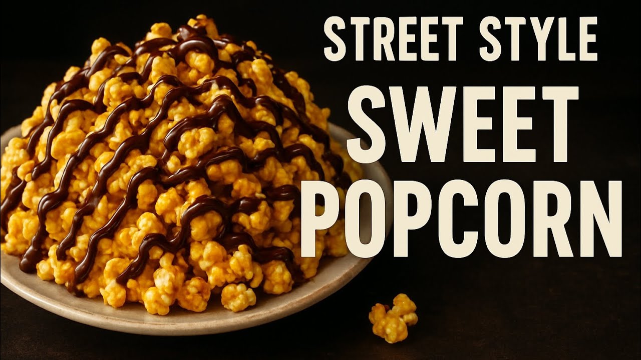 Sweet popcorn recipe street style chocolate popcorn - YouTube