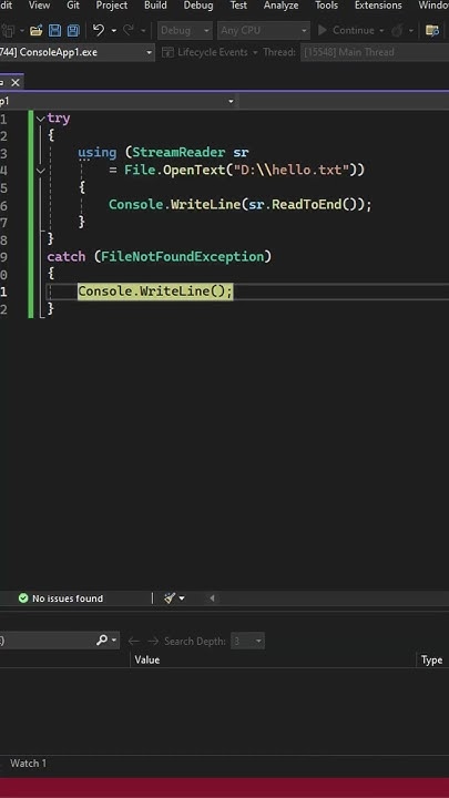 C# try catch - YouTube