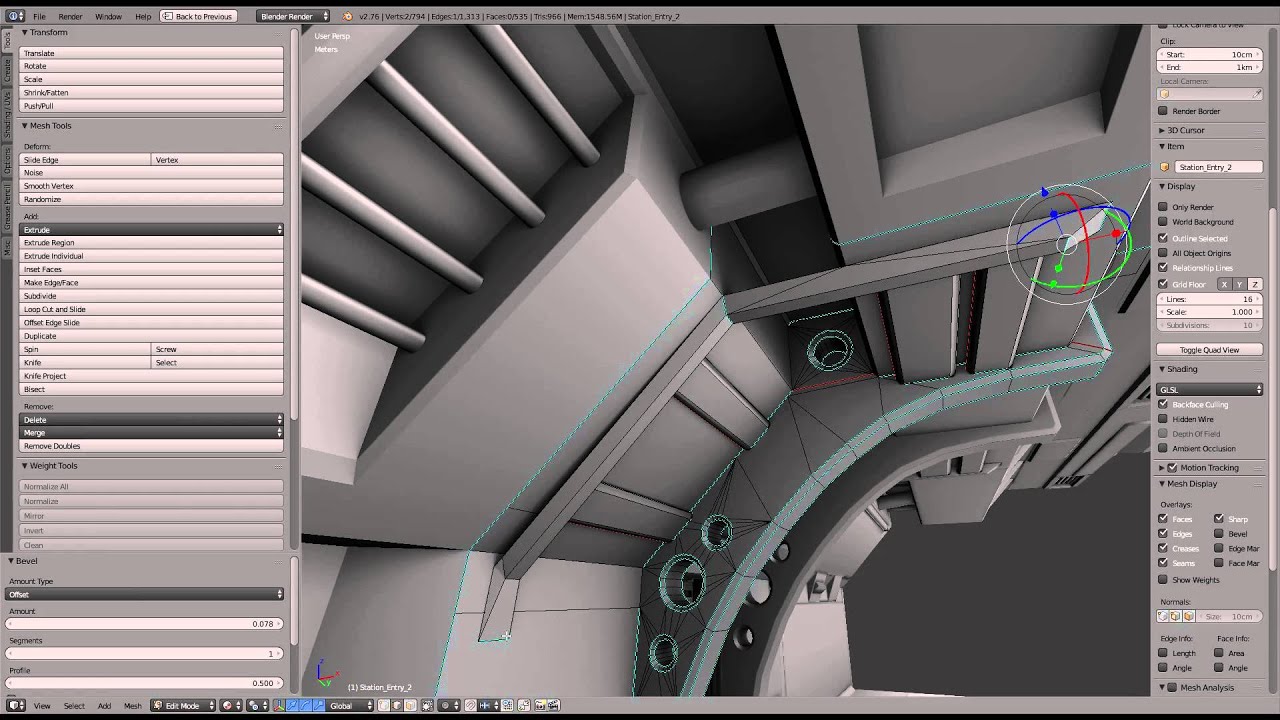 Modular Sci-Fi Set Wip 575 Blender 2.76 - YouTube