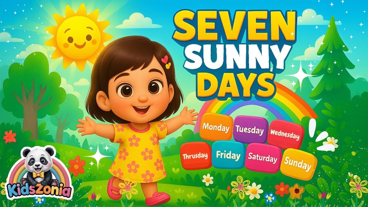 Seven Sunny Days | Days of the Week Song for Kids | Learn Monday to ...