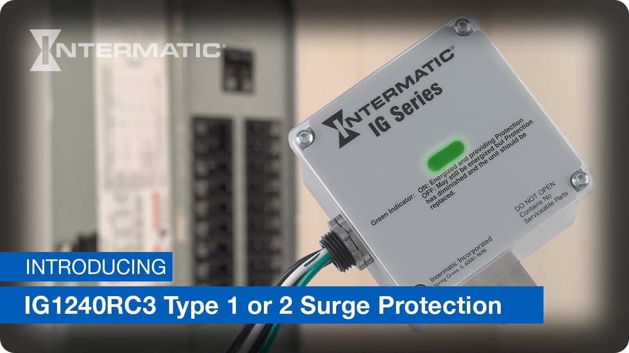 IG1240RC3 Type 1 or 2 Surge Protective Device - YouTube