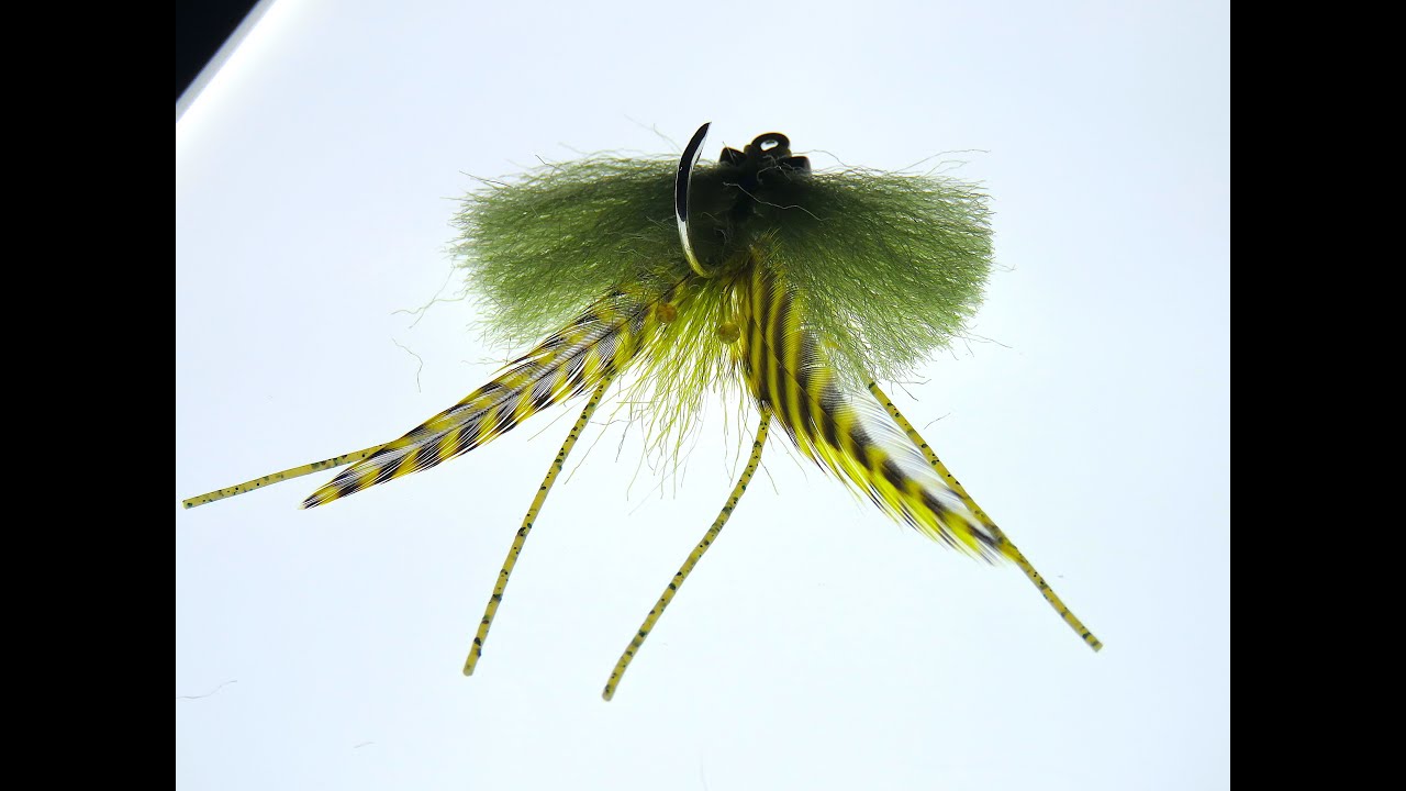 Green Crab Pot Fly For Stripers - James Brown version - YouTube