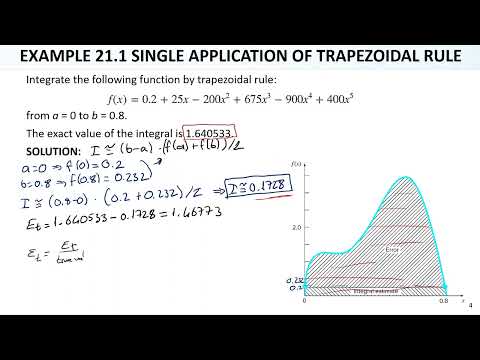 Numerical Methods Lec36 Ch21 Newton-Cotes Integration2 Trapezoidal Rule ...