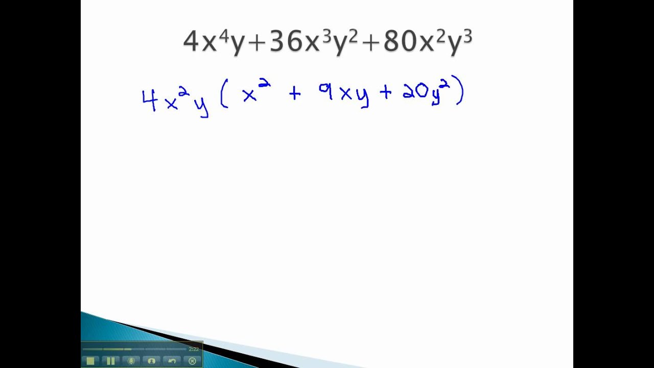 Trinomials - a = 1 with GCF - YouTube