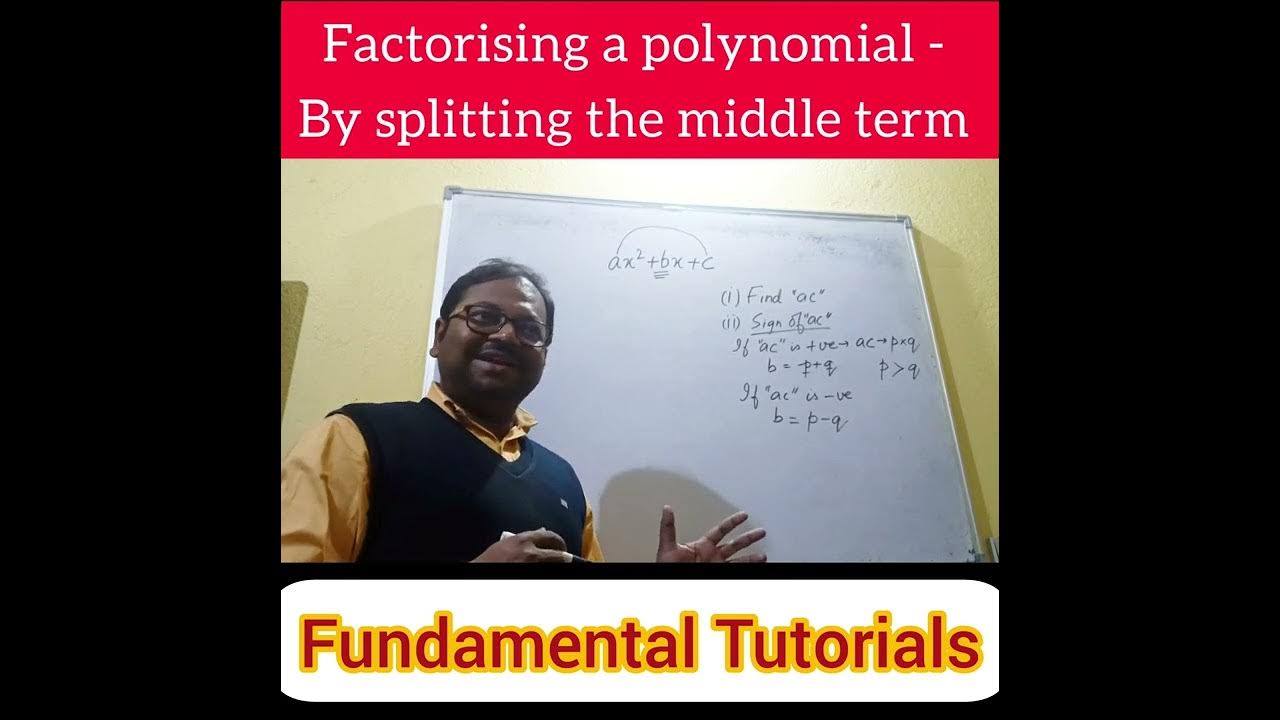 Factorising a quadratic polynomial - By splitting the middle term - YouTube