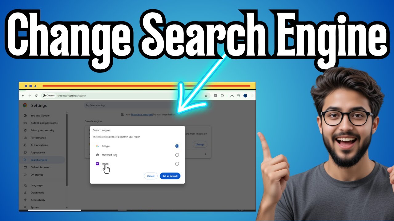 How To Change The Default Search Engine In Google Chrome On PC - Quick ...