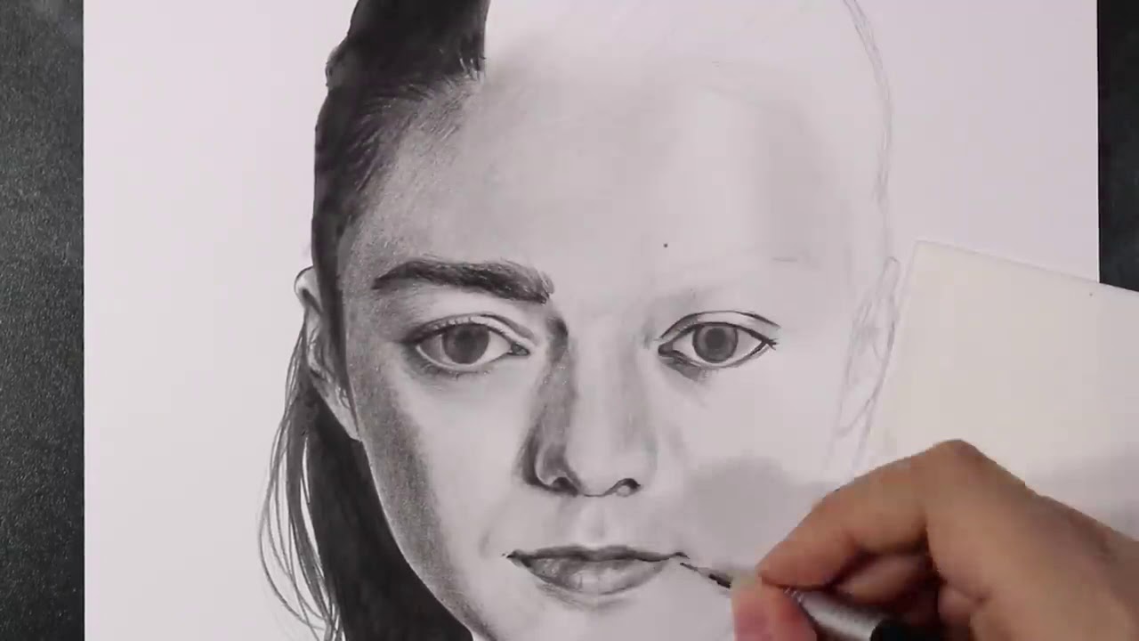 Drawing Arya Stark #GameOfThrones - YouTube