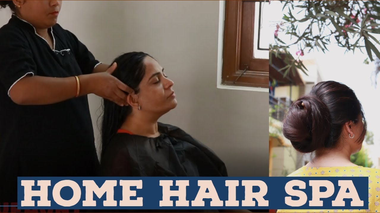 Heavy oiling and massage longest hair in India | Home Hair Spa review ...
