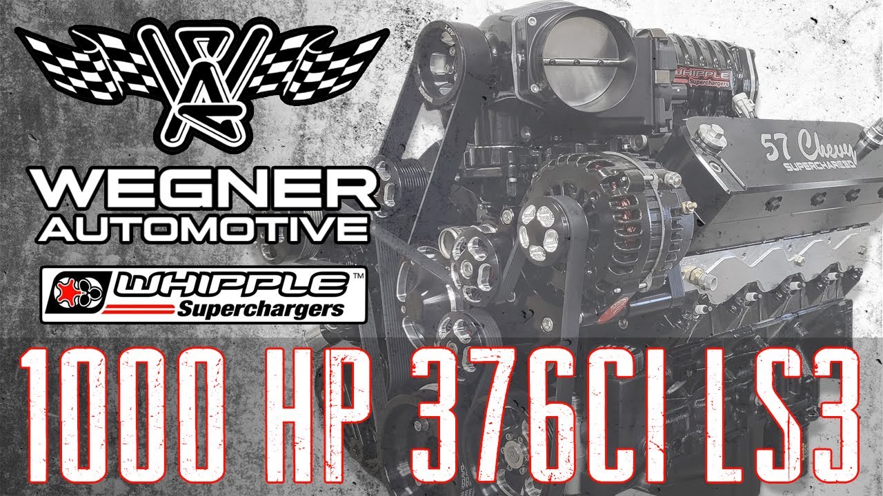 Wegner Automotive Built 376 CI LS3 3.0L Whipple Supercharged Engine ...