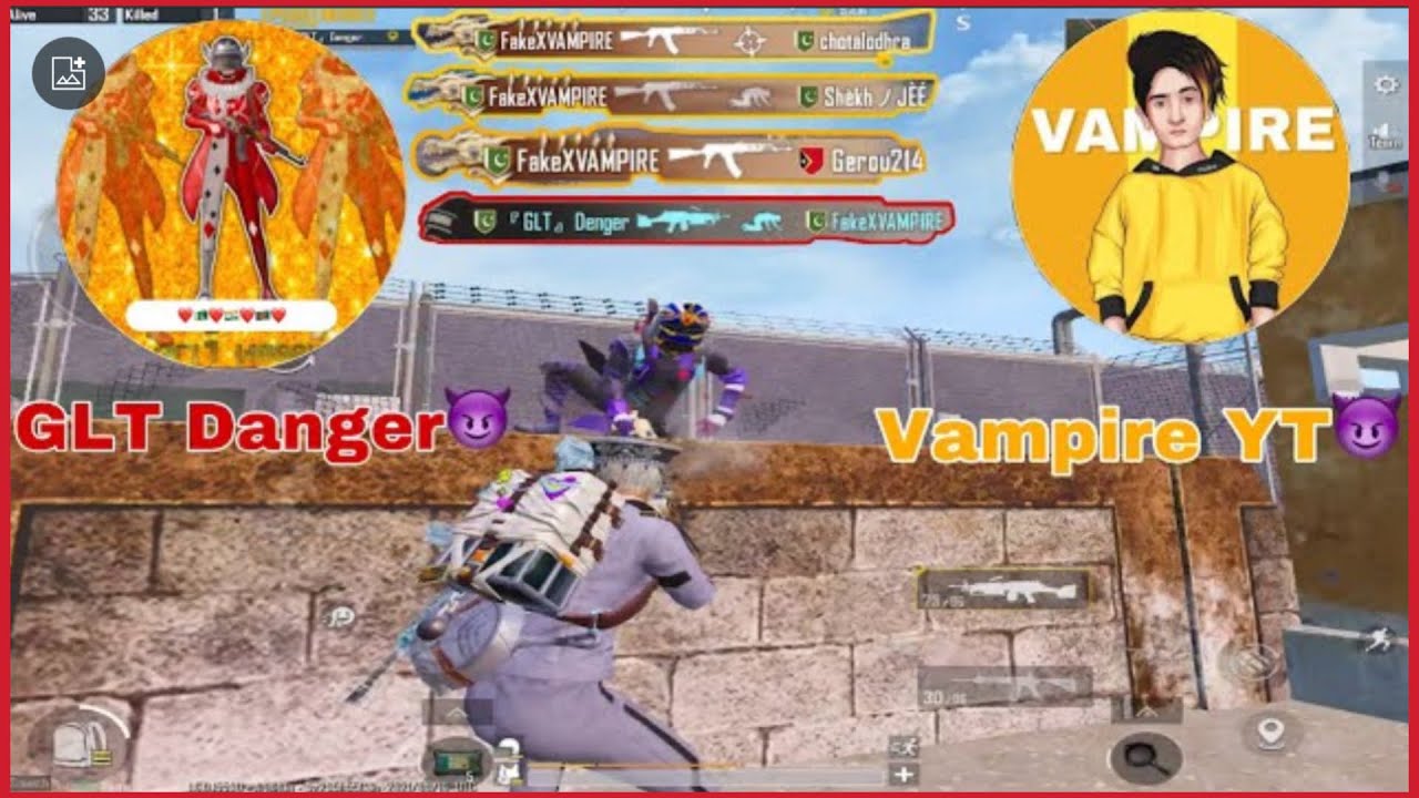 Vampire in my lobby😱😱 Best Figth vampire squad 🥶||GLT Danger|| ️ ️ ...