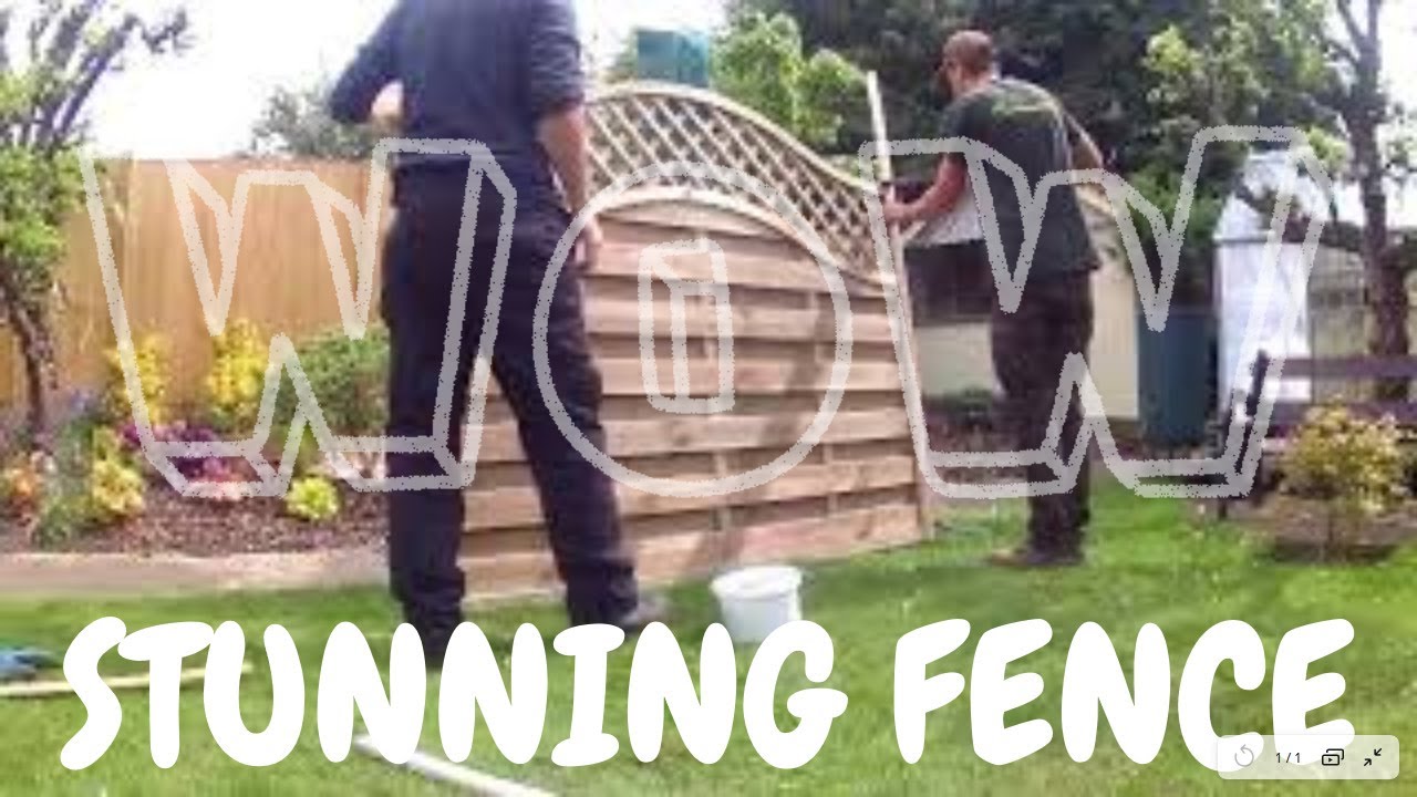 HOW to INSTALL a CURVED top trellis fence - YouTube