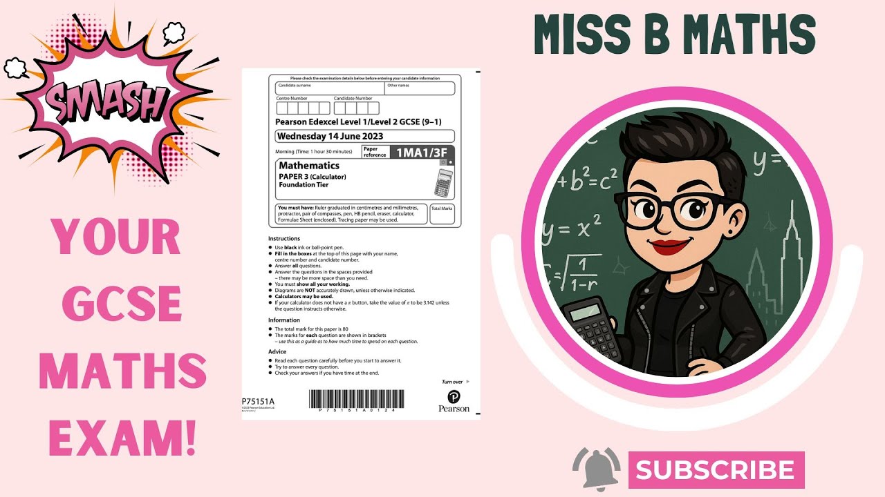 🧮 Edexcel Foundation Paper 3 | Summer 2023 | Full Exam Walkthrough ...