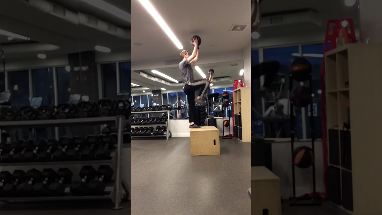 Step up to march with MB overhead press - YouTube