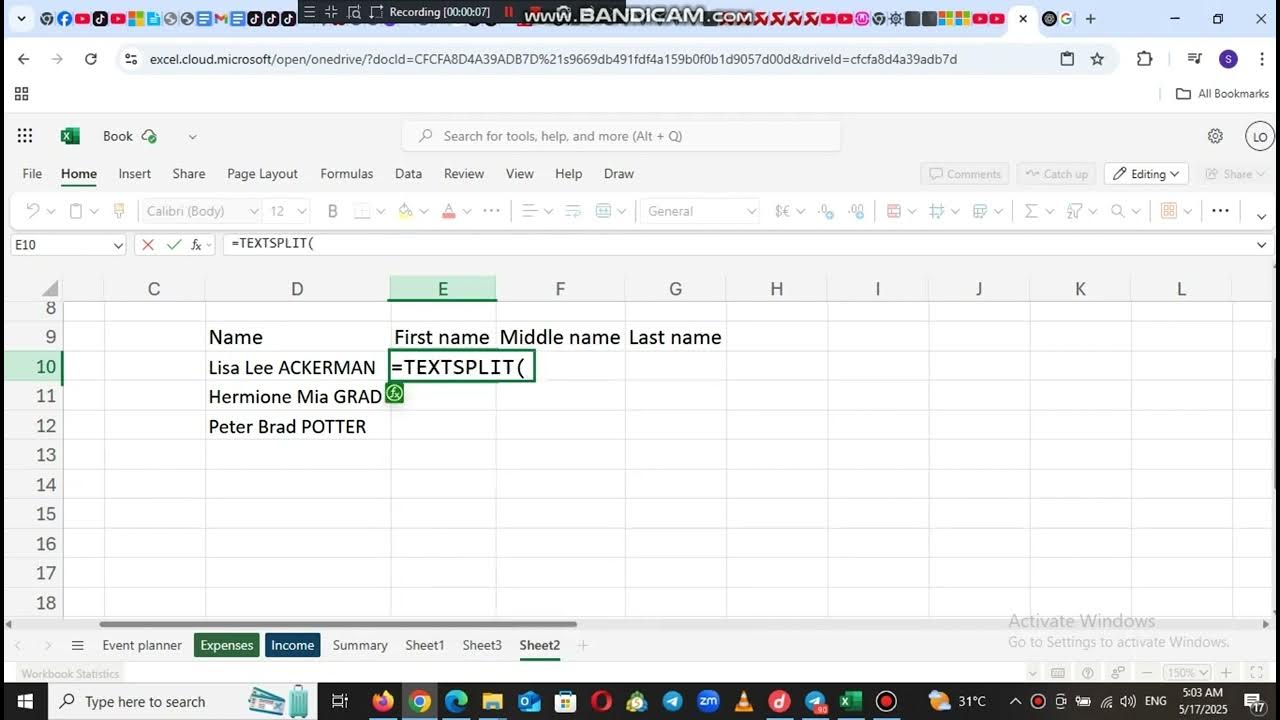 How to use Textsplit function on Excel - YouTube