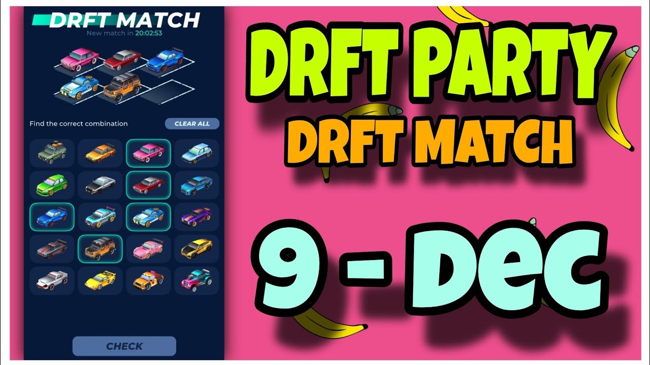 DRFT Party DRFT Match 9 December 2024 | Today drft Promo Code | DRFT ...