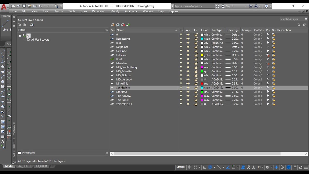 Layer Properties Manager In AutoCAD YouTube Layer Properties Manager In AutoCAD YouTube