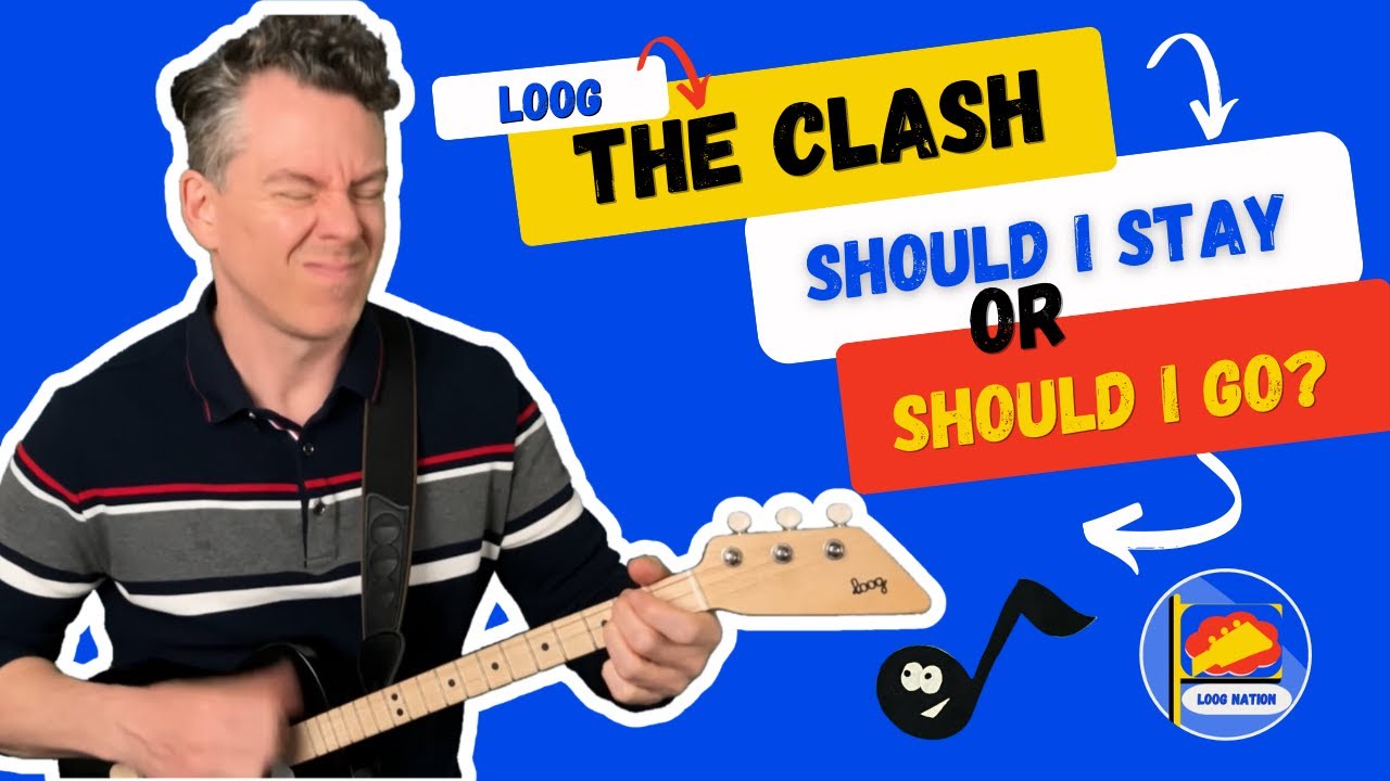 Should I Stay or Should I Go? - The Clash - Easy Lessons for Beginners | Loog Guitar 2023 - YouTube