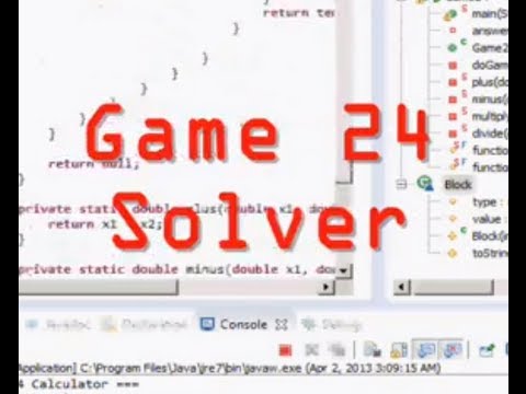 "24 Game" Solver - YouTube
