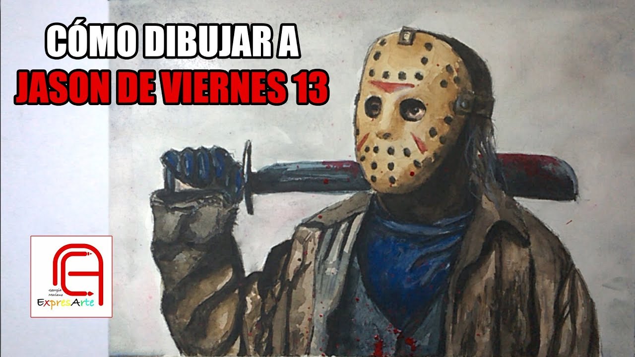 Cómo dibujar a Jason de Viernes 13 - How to draw Jason from Friday 13th ...