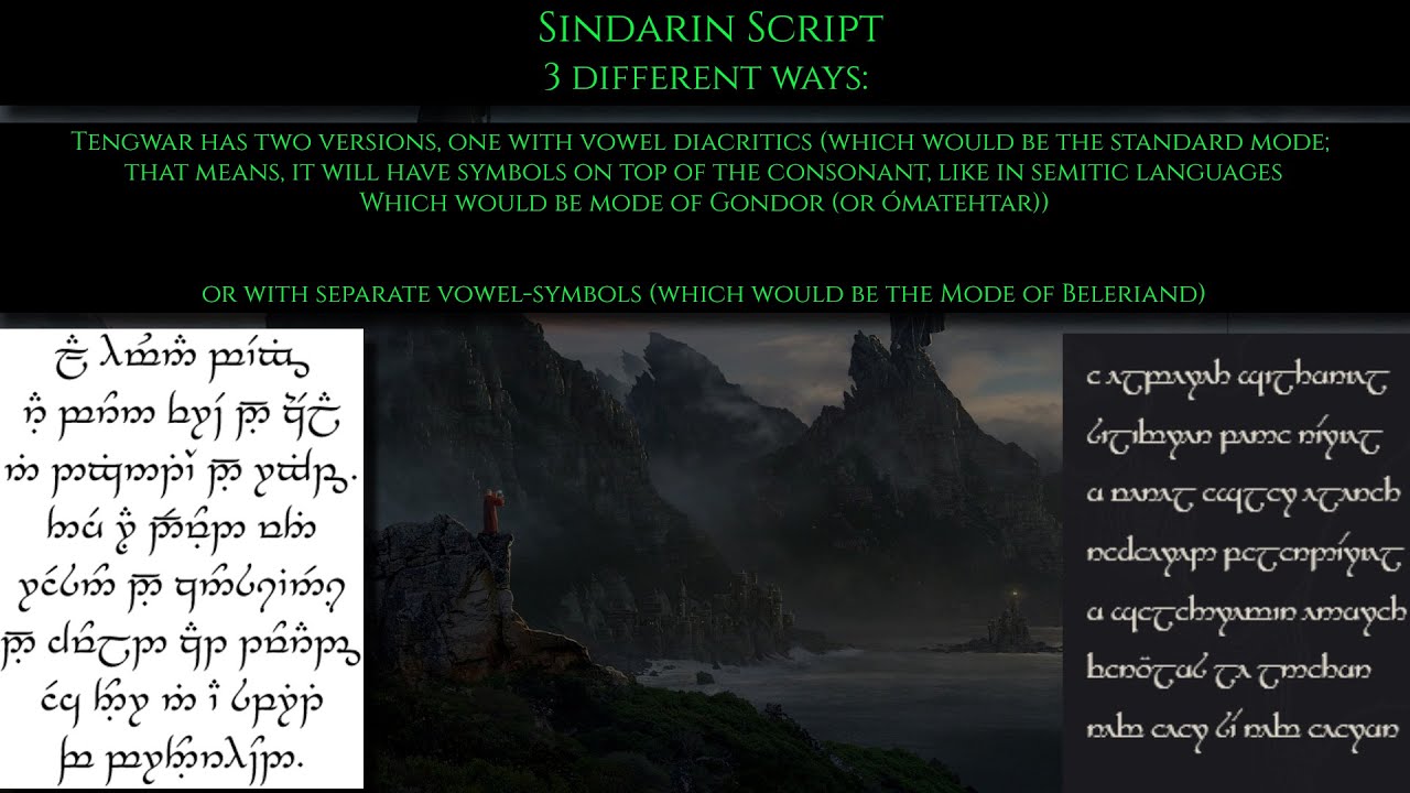 First lesson Sindarin: Introduction - YouTube