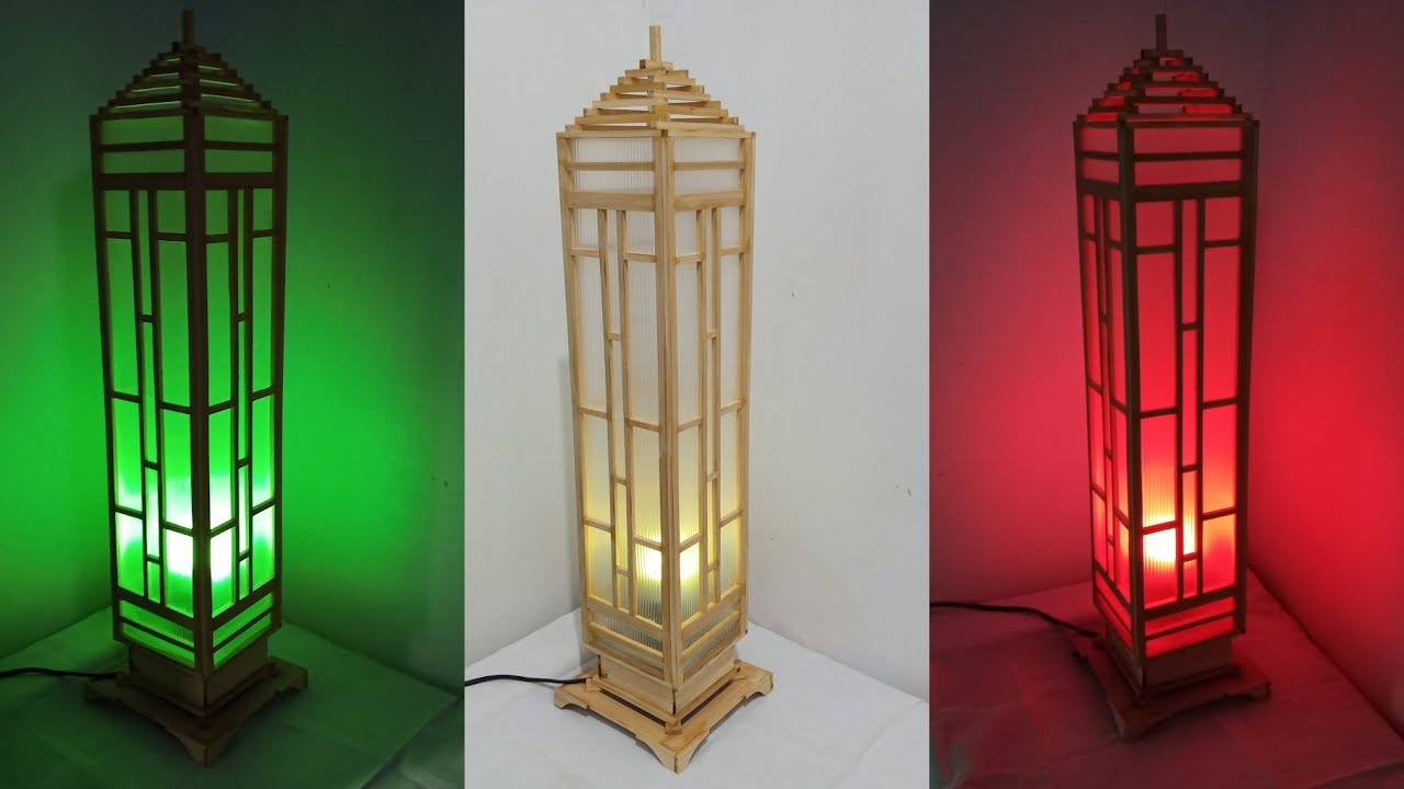 Lampu hias modern dari bambu || modern bamboo lamps ||44 - YouTube