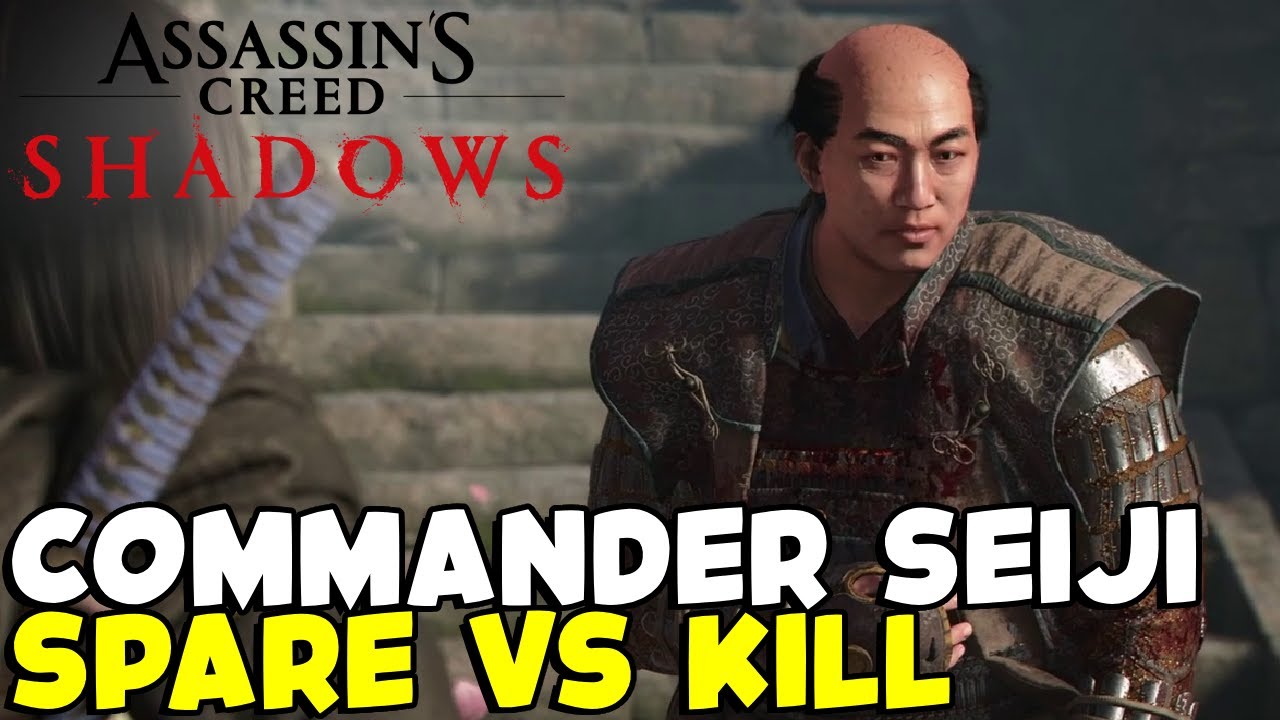 AC Shadows - Commander Seiji Spare vs Kill - YouTube