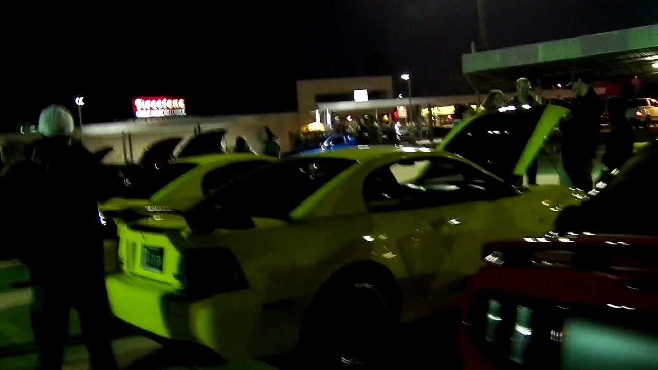 DFW Mustang Car Club at Keller's Drive in. Dallas Tx. Feb. 2012 - YouTube