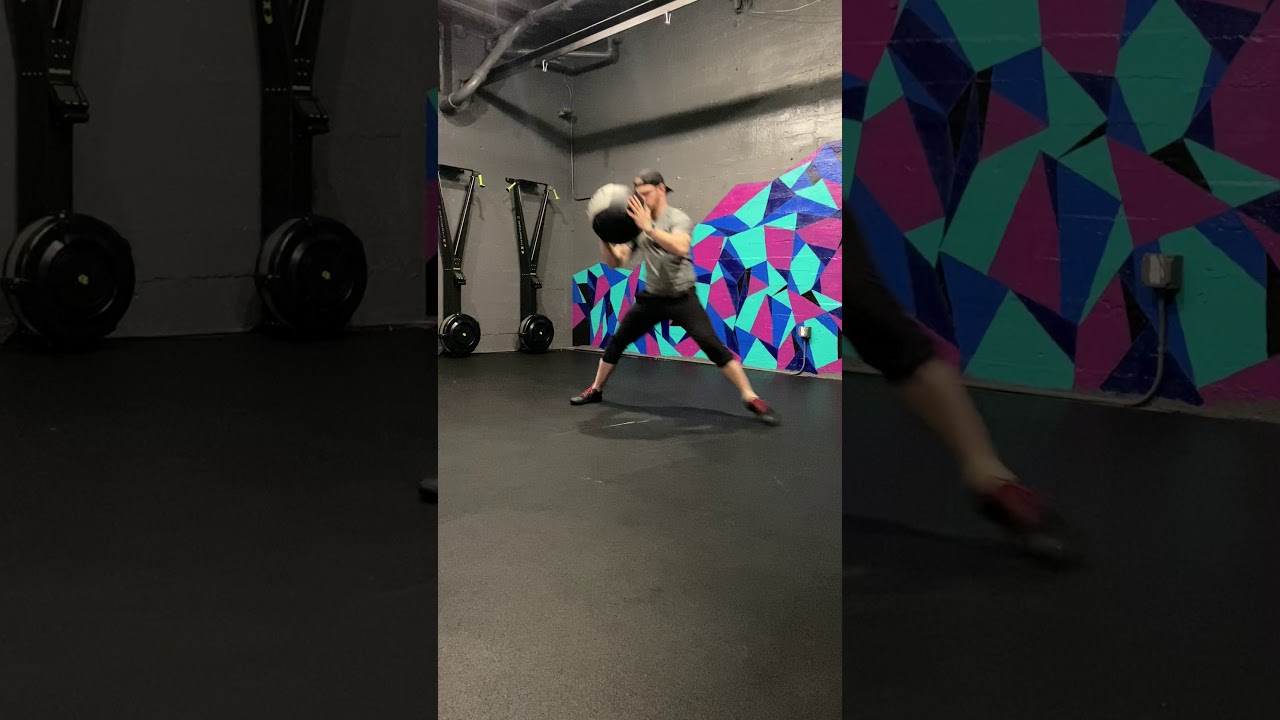 Med. Ball Lateral Squat with Slam - YouTube