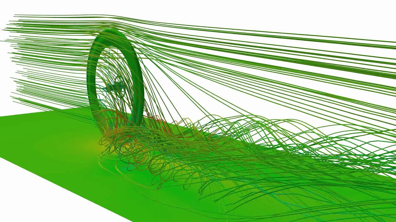 OpenFOAM - Bike wheel with disc brake CFD - YouTube