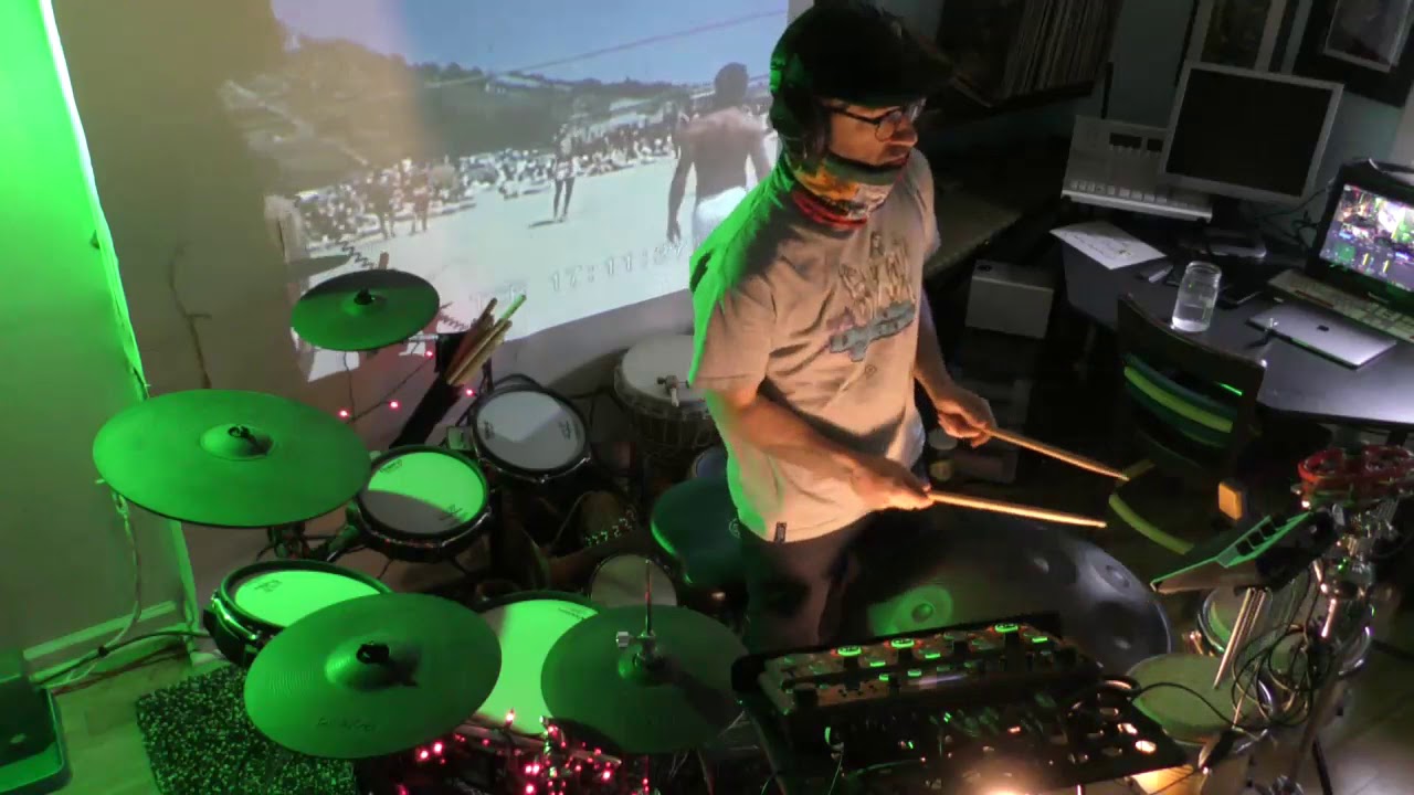 Live Beat making: Quarantine Day 35 Improvised Loop Set: Handpan/Drums ...