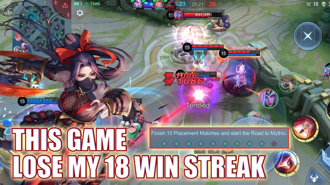THIS GAME LOSE MY 18 WIN STREAK ! HANABI - MLBB - SOLO RANK - - YouTube