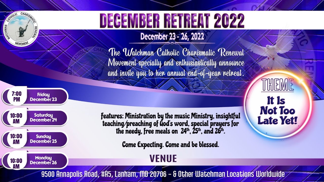 WCCRM USA: DECEMBER RETREAT 2022 {Day 3} 12/25/22 - YouTube