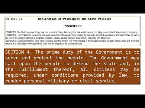 READ WITH ME: 1987 Constitution - Article II, Section 4, 5 and 6 - YouTube